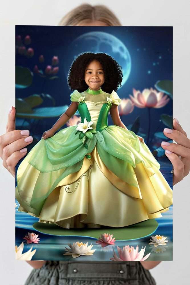 Personalized Bayou Princess Portrait for Kids