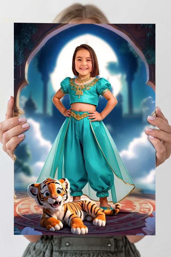 Personalized Oasis Jewel Princess Portrait for Kids
